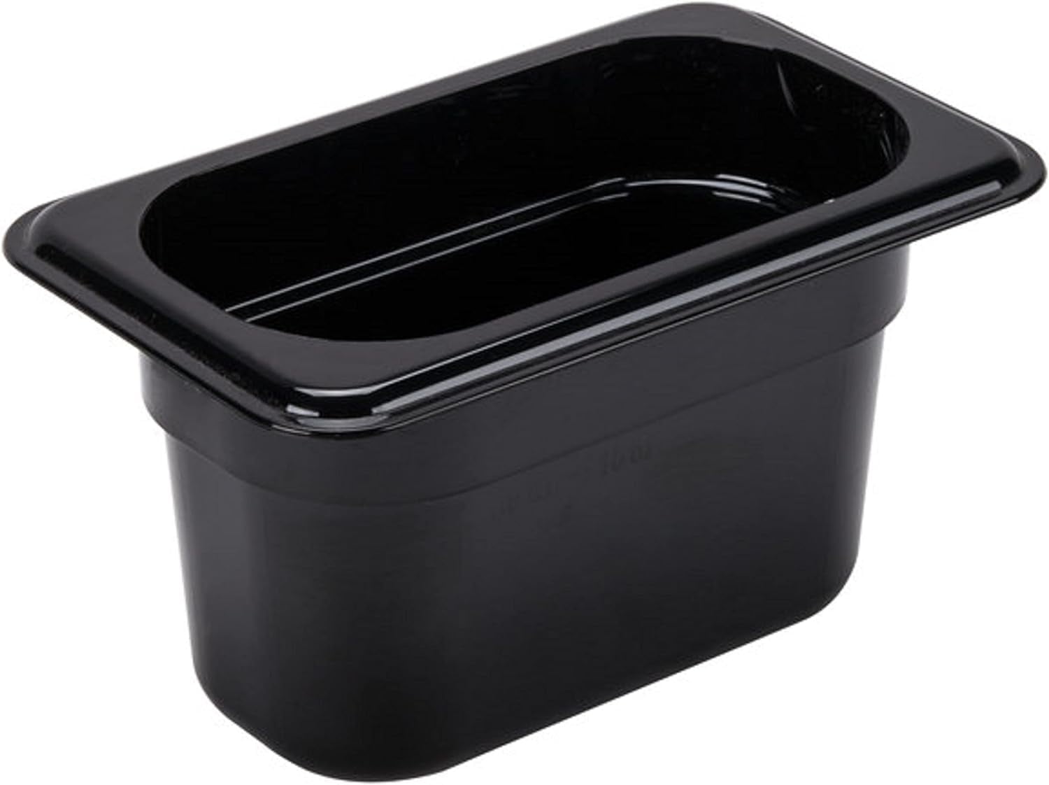 TrueCraftware- 1/9 Size 4” Deep Food Pan Polycarbonate Black Color ...