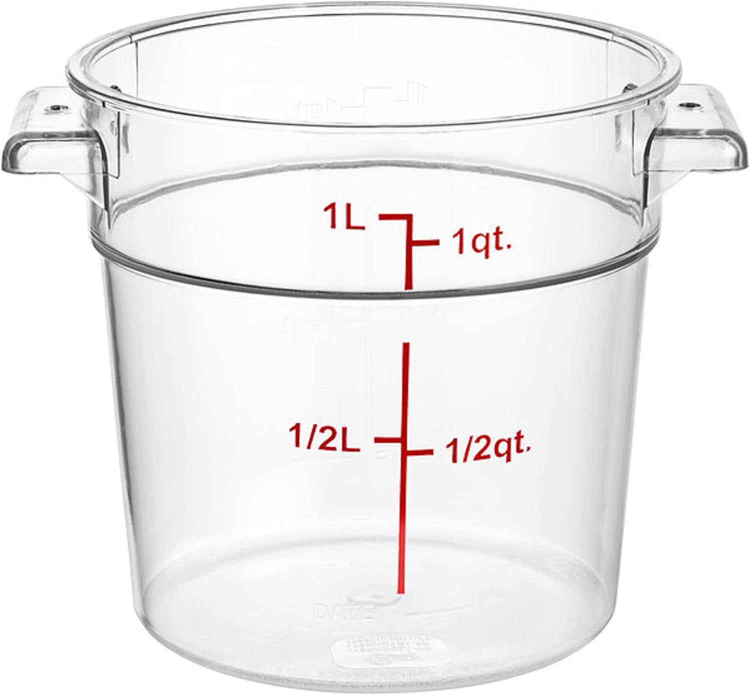 TrueCraftware- 1 Qt. Clear Polycarbonate Round Food Storage Container ...
