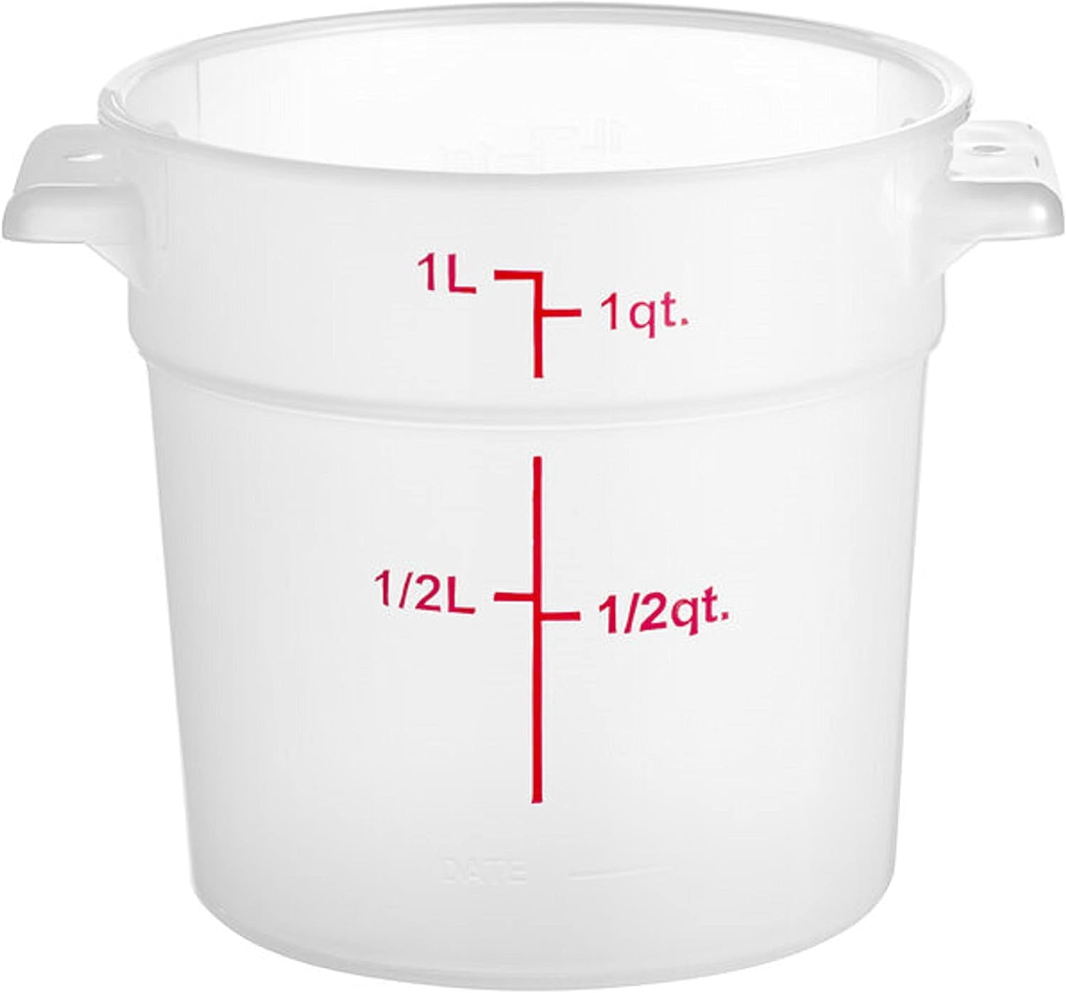 TrueCraftware- 1 Qt. Round Food Storage Container Translucent ...