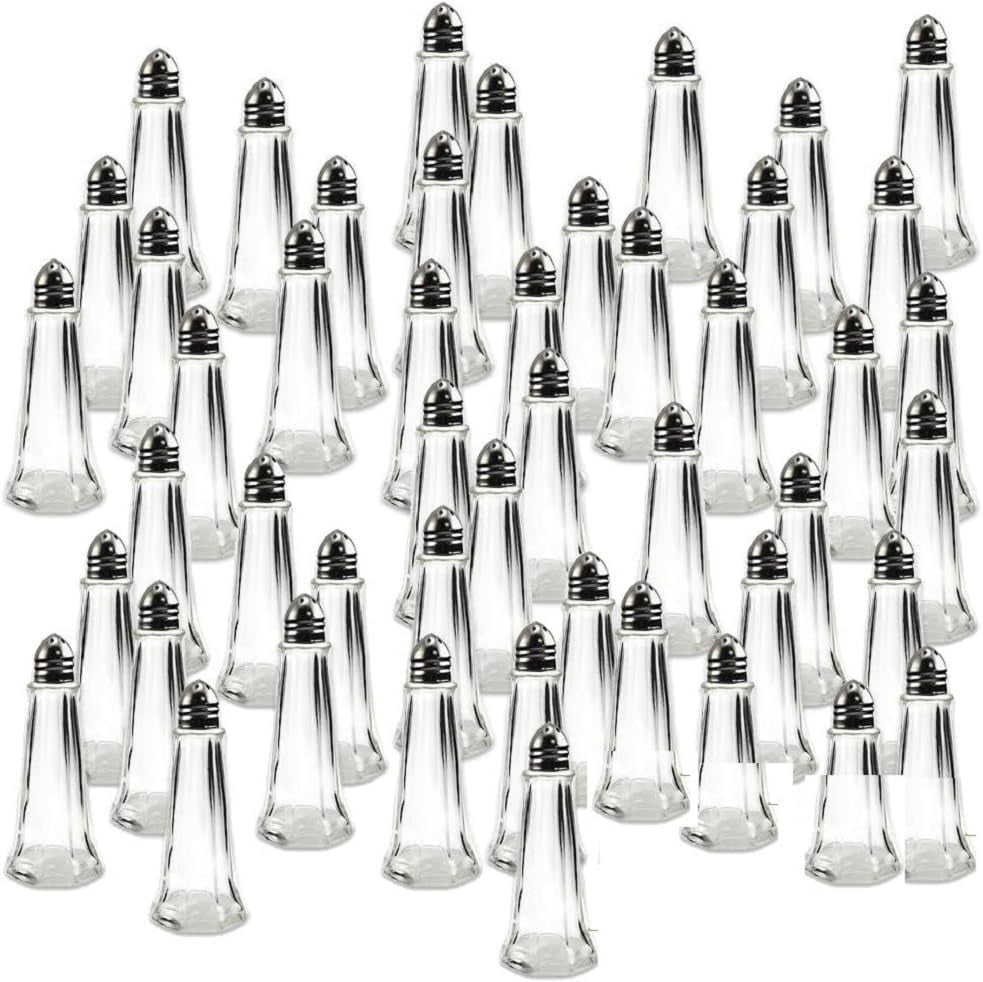 TrueCraftware- 1 oz. Tower Salt Pepper Shakers Set of 48- Stainless ...