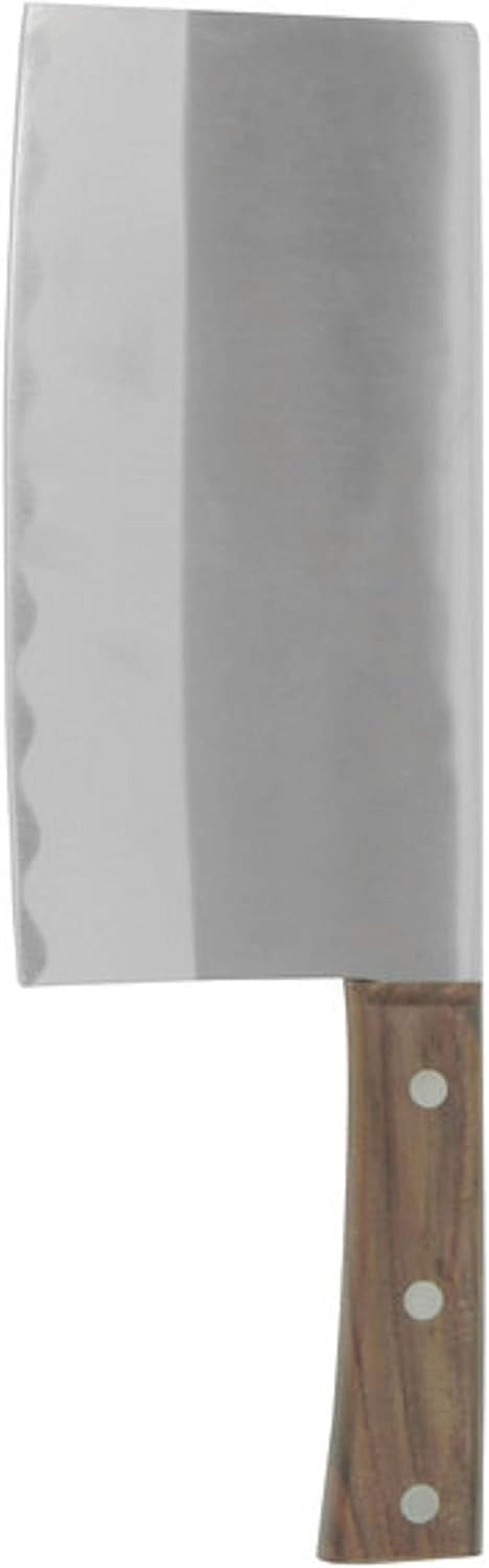 TrueCraftware– 11” Stainless Steel Angled Cleaver with Riveted Wood ...