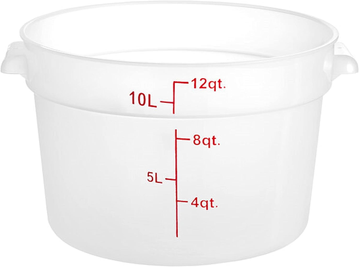 TrueCraftware- 12 Qt. Round Food Storage Container Translucent ...