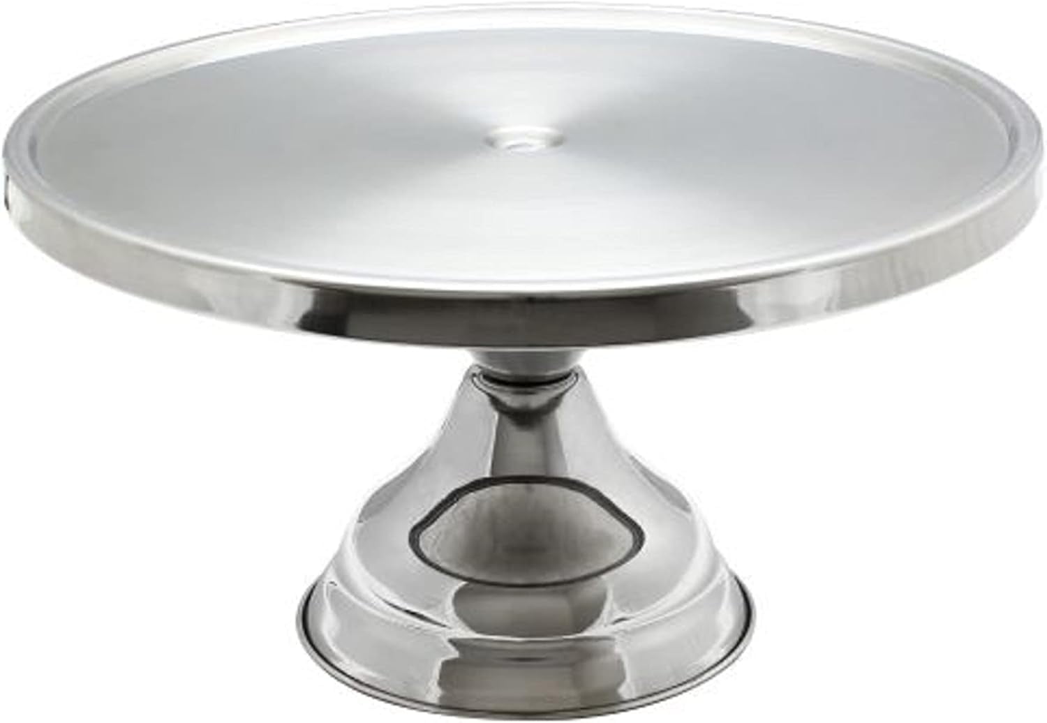 TrueCraftware- 13-1/4" x 6" Round Cake Stand Stainless Steel- Round ...