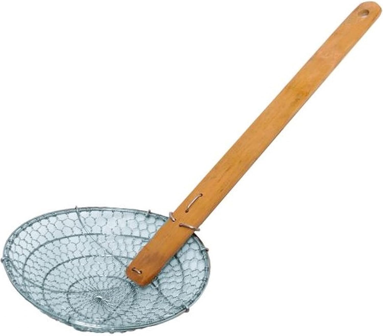 TrueCraftware- 14” Coarse Mesh Skimmer Stainless Steel with Natural ...