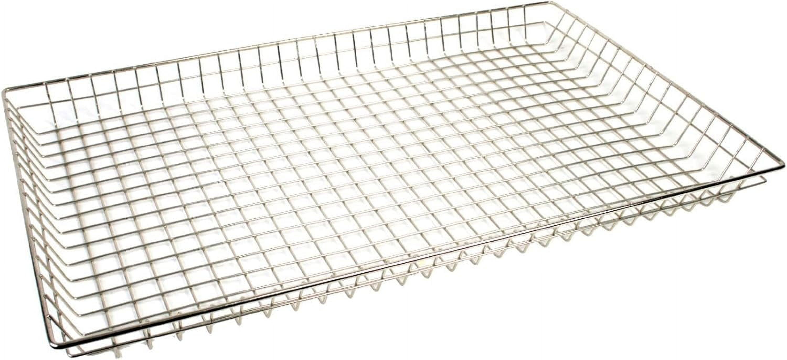 TrueCraftware- 16" x 26” Rectangular Wire Pastry Doughnut Basket Nickel ...