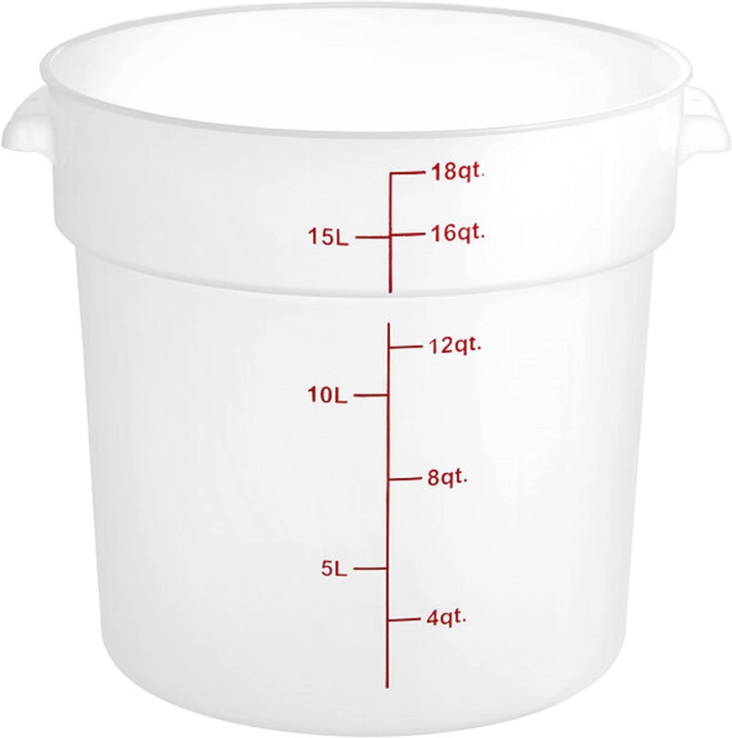 TrueCraftware- 18 Qt. Round Food Storage Container Translucent ...