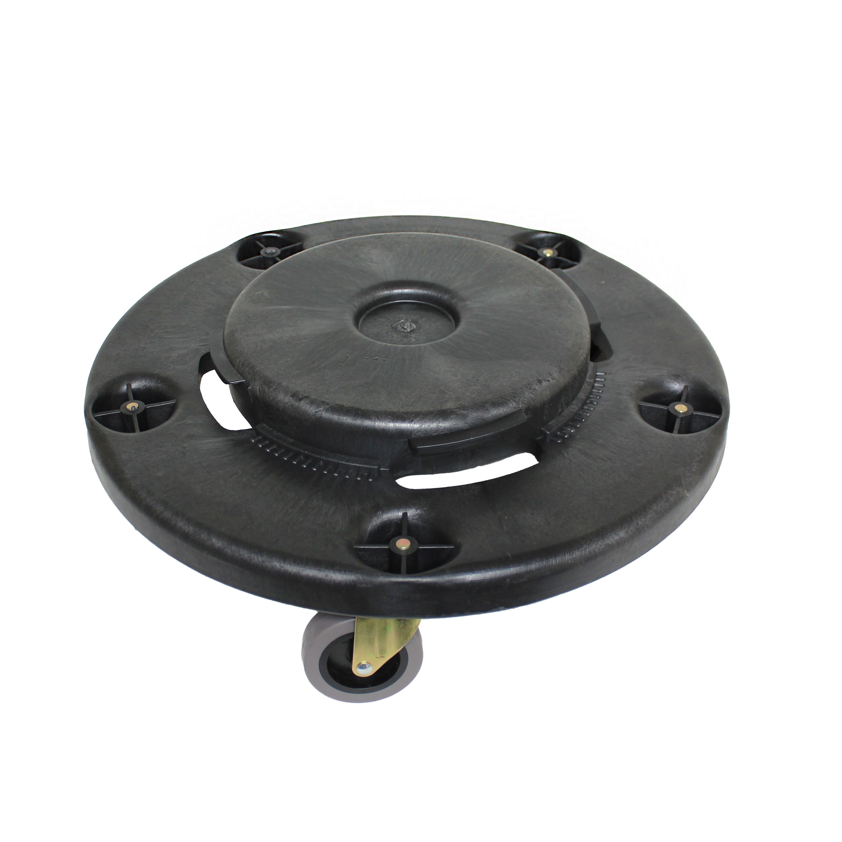 TrueCraftware- 18” x 6” Black 5" Caster Trash Can Dollies with Rubber ...