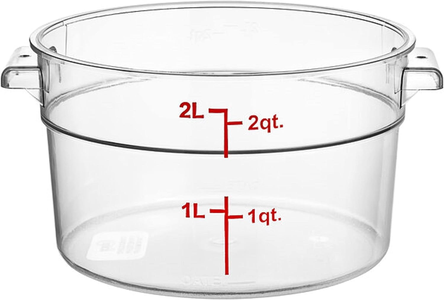 TrueCraftware- 2 Qt. Clear Polycarbonate Round Food Storage Container ...