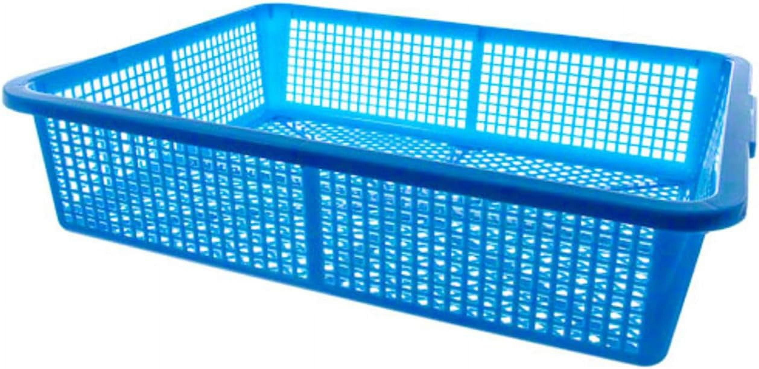 TrueCraftware- 21-3/4" X 17" Square Colander Strainer Basket Blue Color ...
