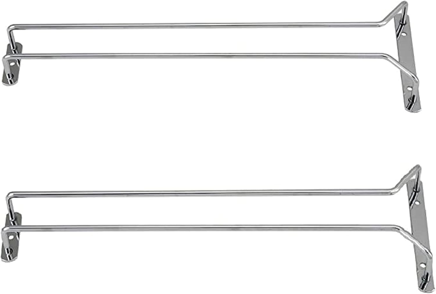 TrueCraftware- 24-Inch Wine Glass Rack Chrome Finish Set of 2- Stemware ...