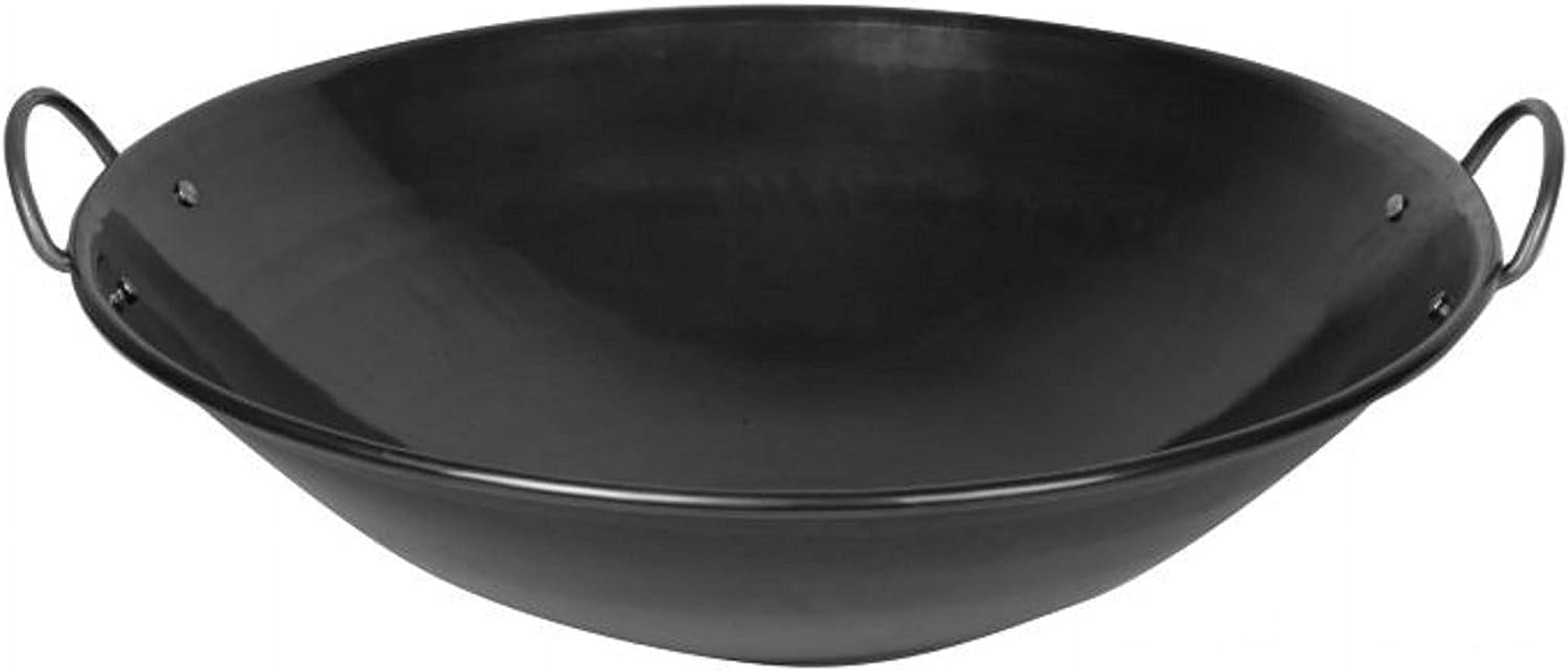 TrueCraftware- 24-inch Steel Curved Rim Wok- Stir Fry Pan for Chinese ...