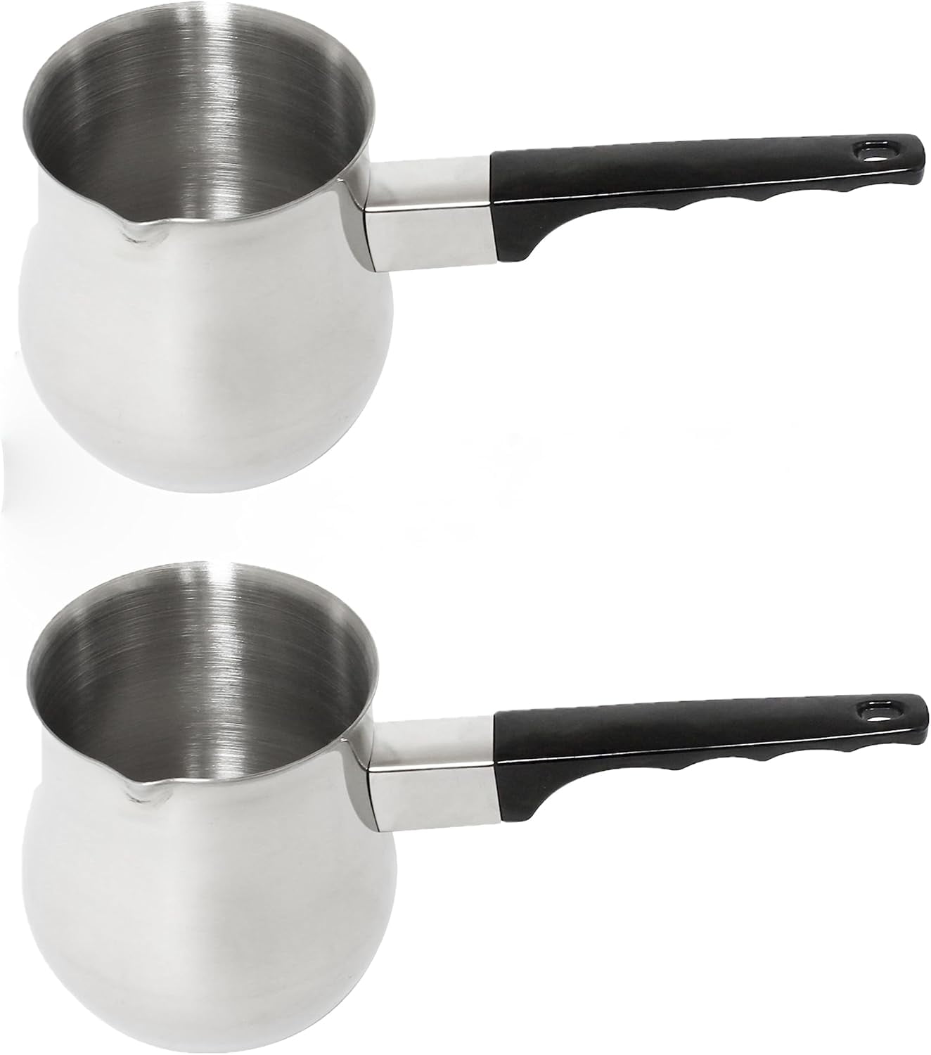 TrueCraftware- 24 oz Stainless Steel Turkish Coffee Decanter with Black ...