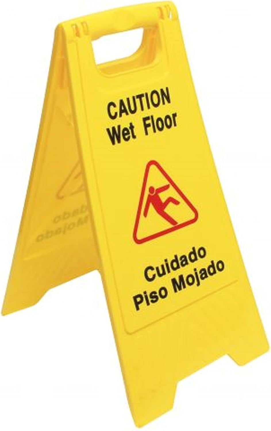 TrueCraftware- 24" x 12" Caution Wet Floor Sign Yellow Color- Double ...