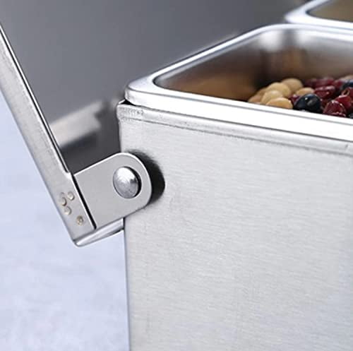 TrueCraftware- 3 Compartment Stainless Steel Condiment Bar (Open Bottom ...