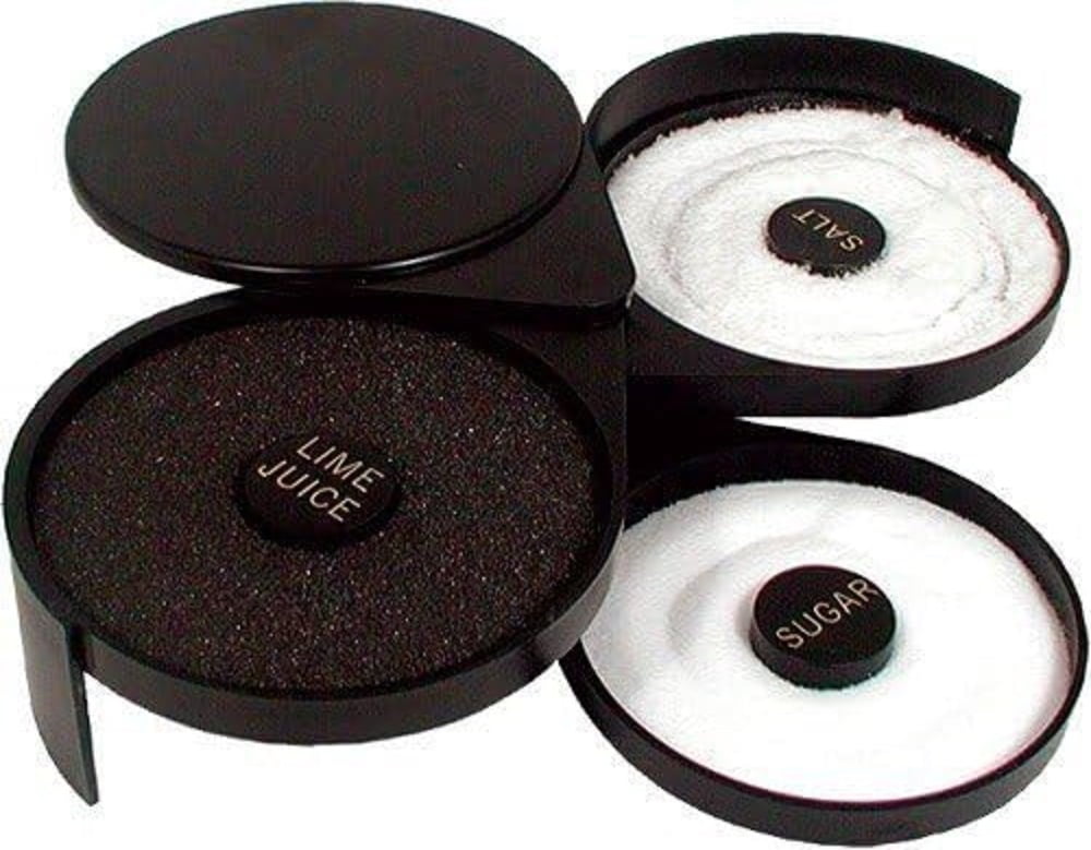 TrueCraftware- 3-Tier Cocktail Glass Rimmer and Sponge- Glass Rimming ...