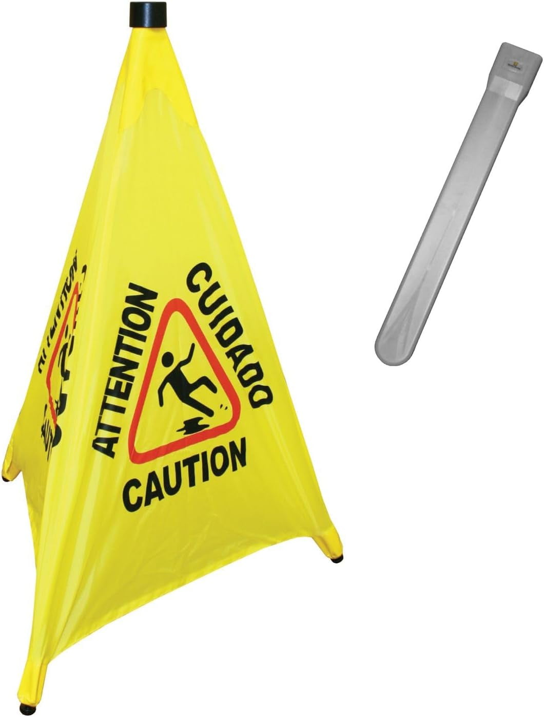 TrueCraftware- 31" Pop-Up Safety Cone with Storage Tube- Multi-Lingual ...