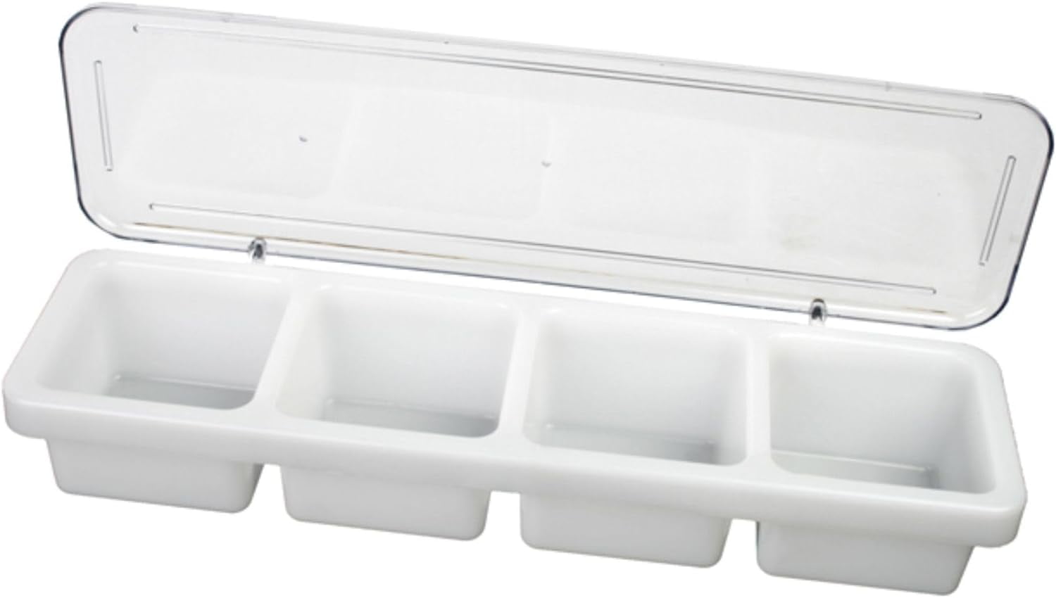 TrueCraftware- 4 Compartment Bar Caddie with Clear Cover 18" x 5" x 3 ...