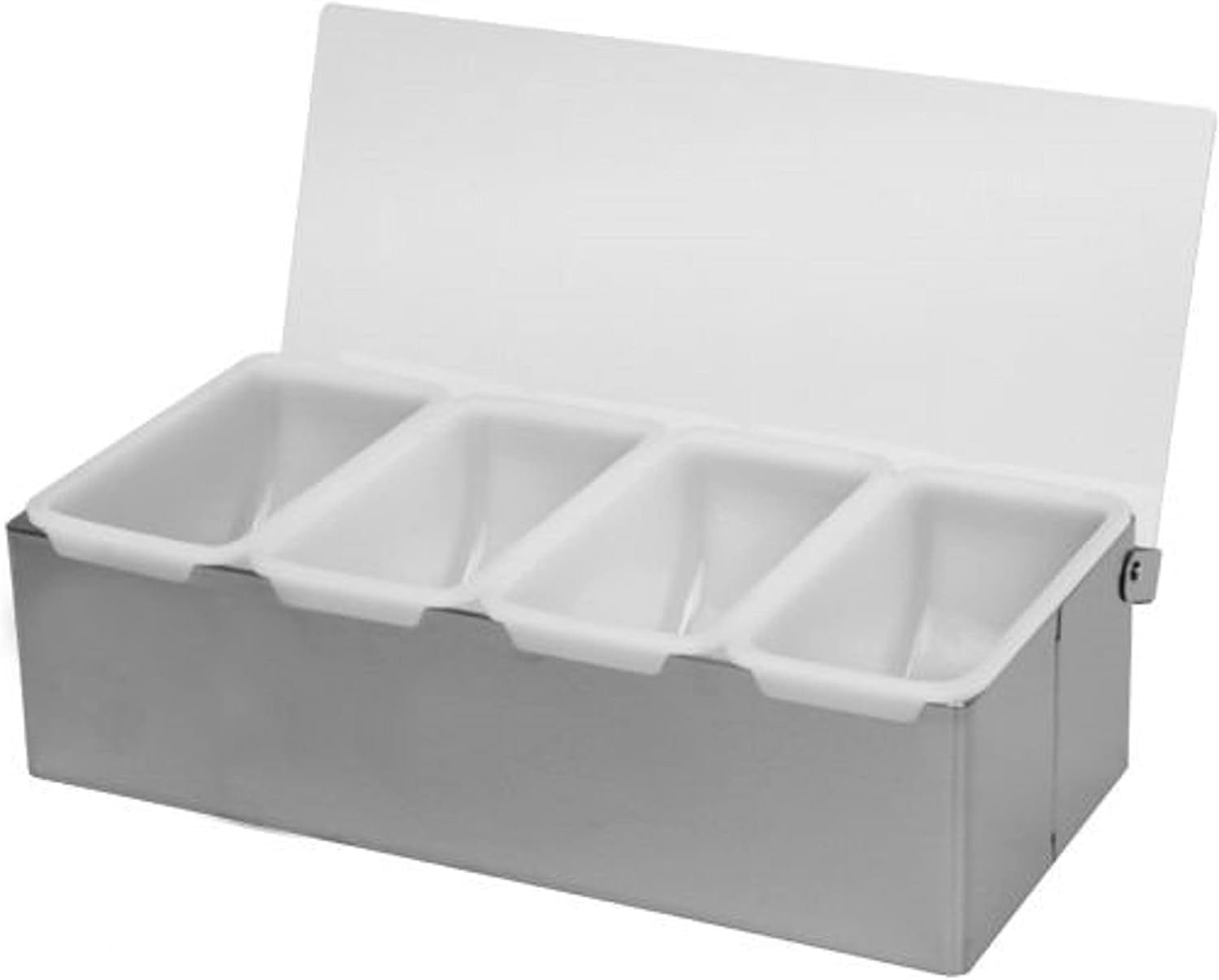 TrueCraftware- 4 Compartment Condiment Dispenser Garnish Tray Bar Caddy ...