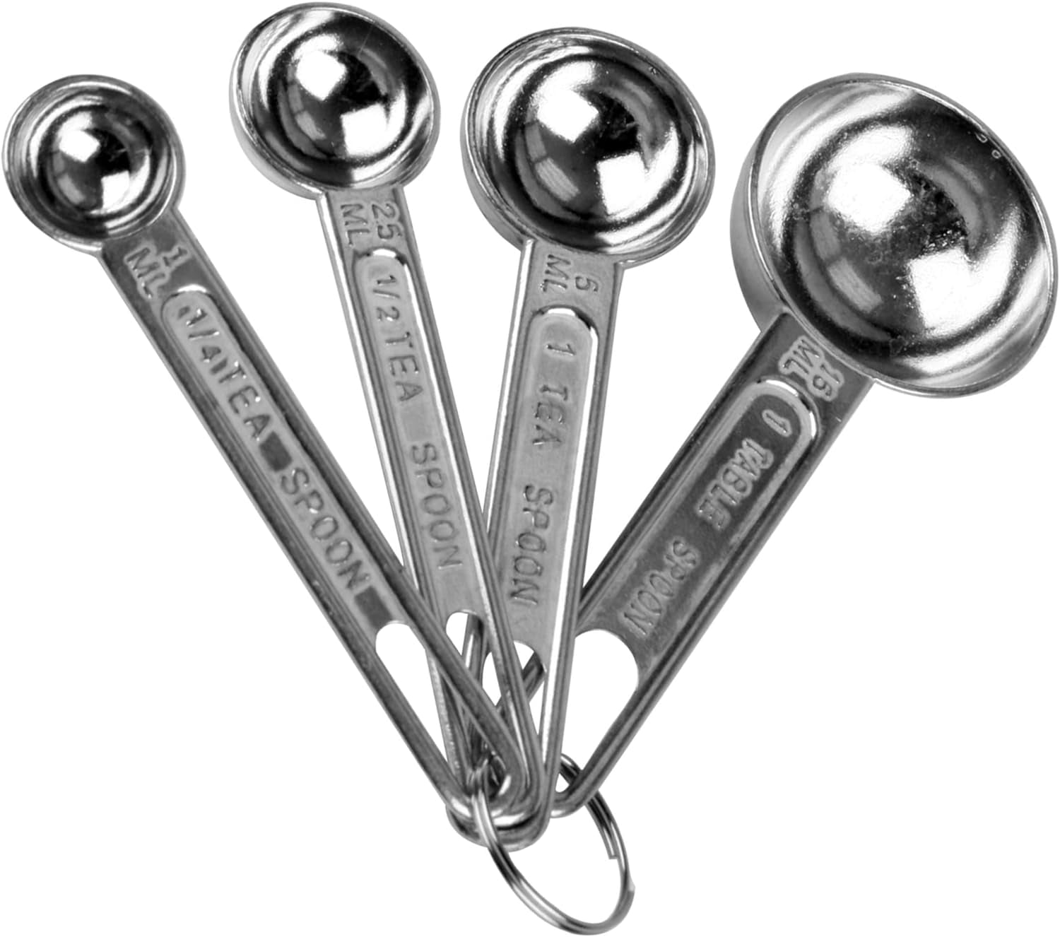 TrueCraftware- 4-Piece Aluminum Measuring Spoon Set- Multi Measurement ...