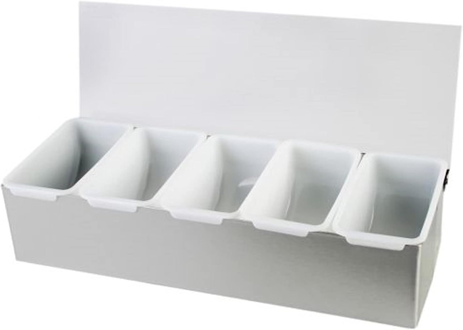 TrueCraftware- 5 Compartment Condiment Dispenser Garnish Tray Bar Caddy ...