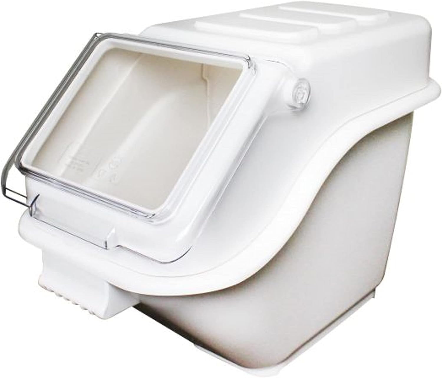 TrueCraftware- 5 Gallon (80 Cups) Shelf Ingredient Bin White with Clear ...