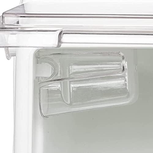 TrueCraftware- 5 Gallon (80 Cups) Shelf Ingredient Bin White with Clear ...