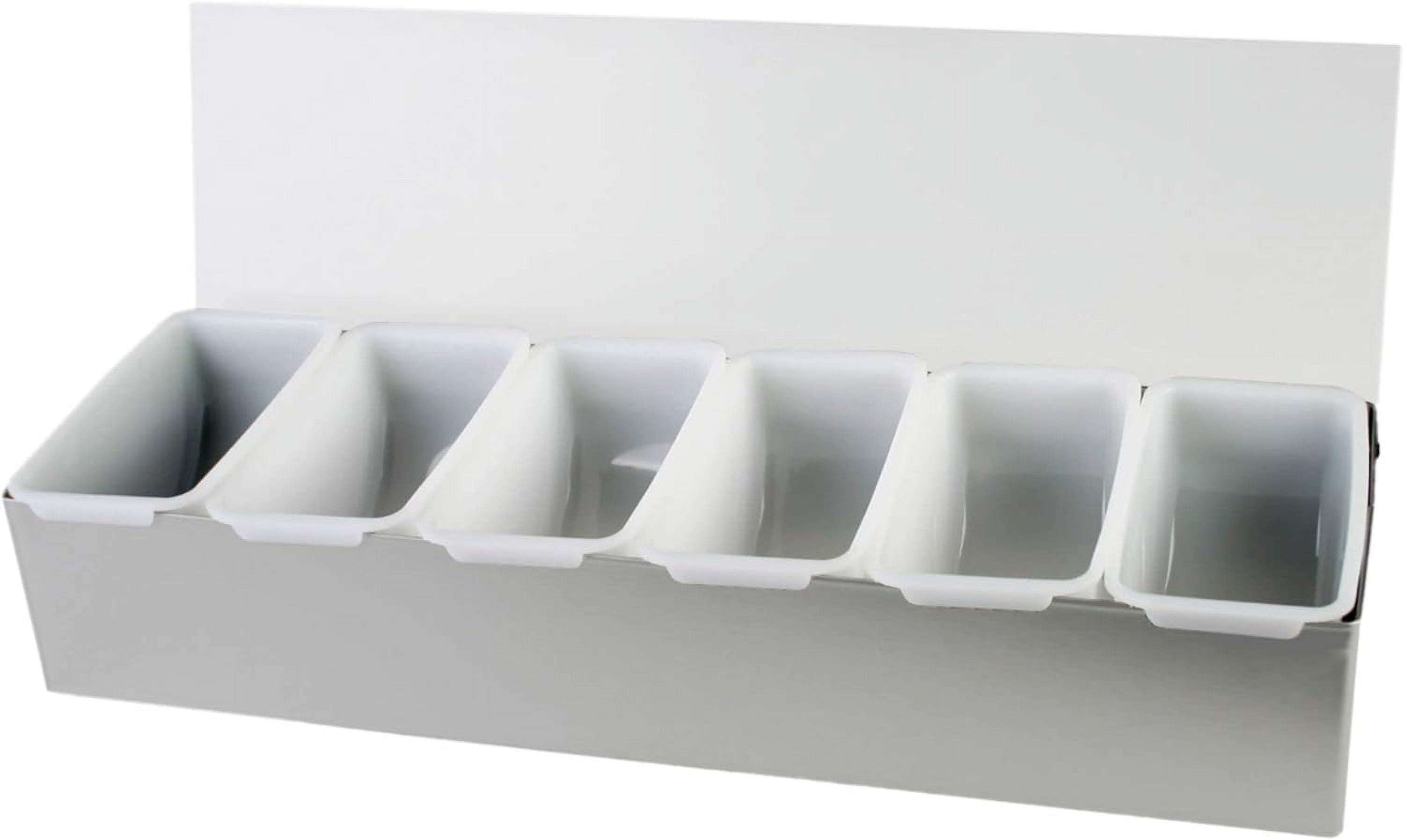TrueCraftware- 6 Compartment Condiment Dispenser Garnish Tray Bar Caddy ...