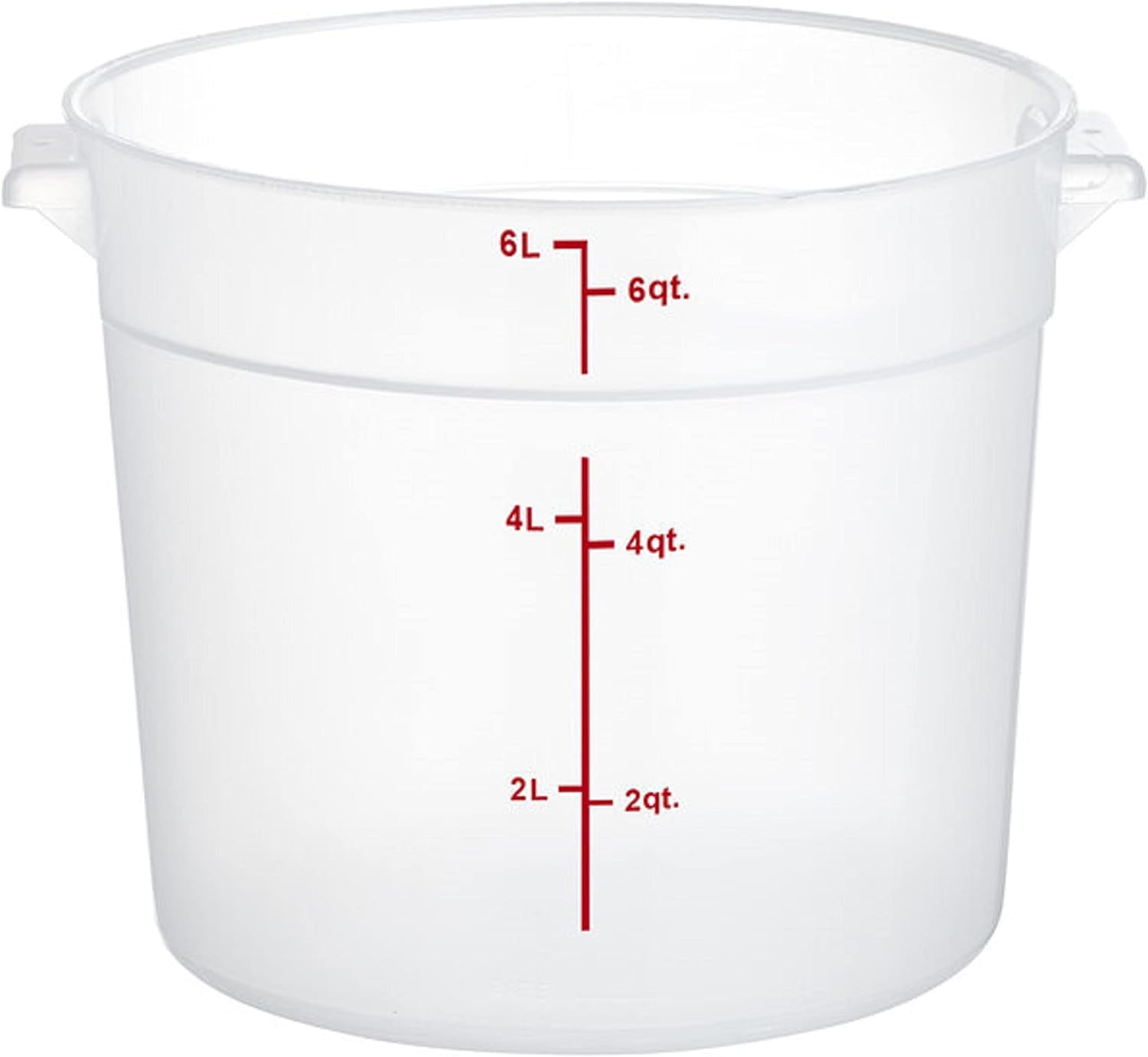 TrueCraftware- 6 Qt. Round Food Storage Container Translucent ...