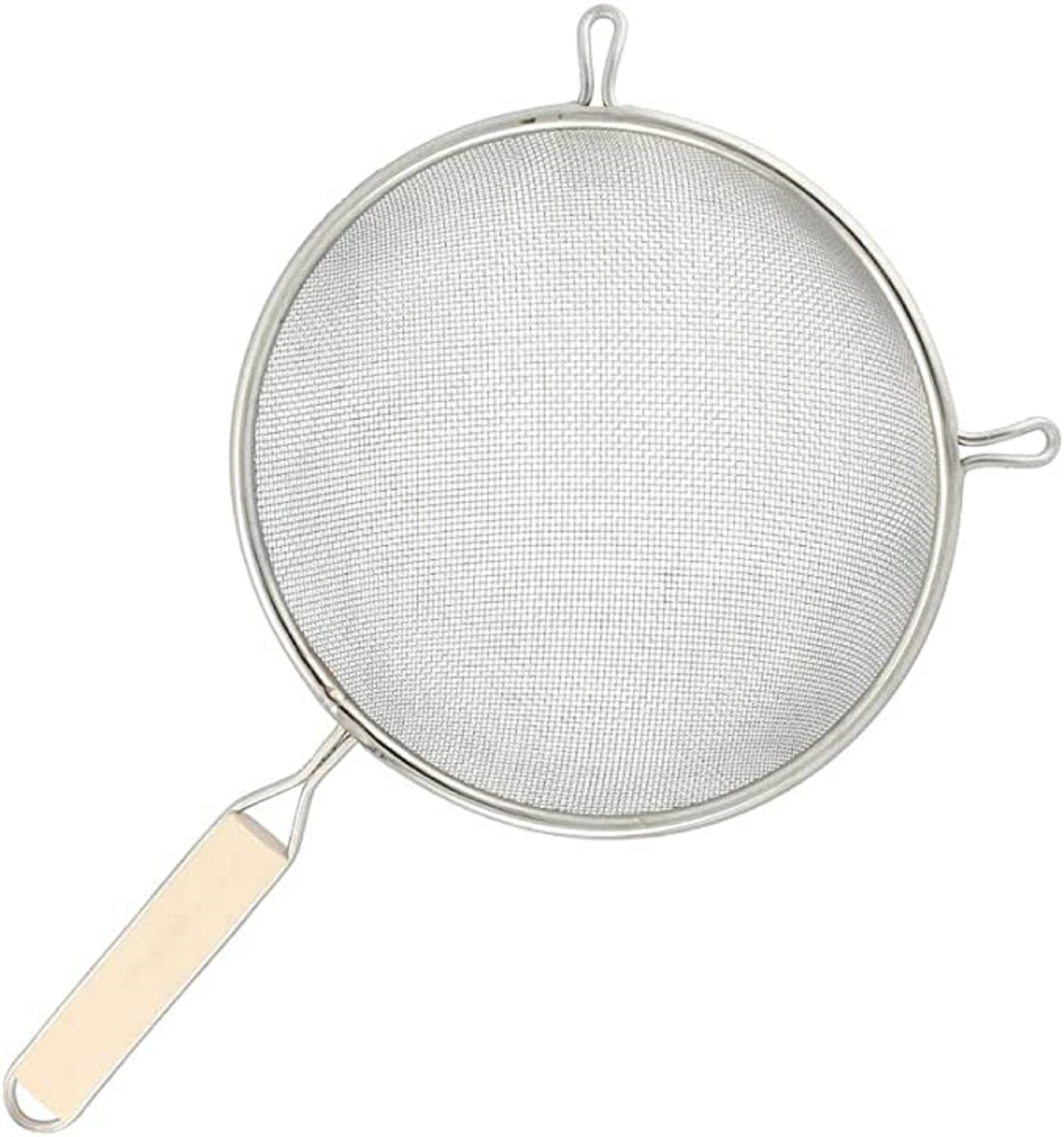TrueCraftware – 6" Single Medium Mesh Strainer, Stainless Steel with 6 ...