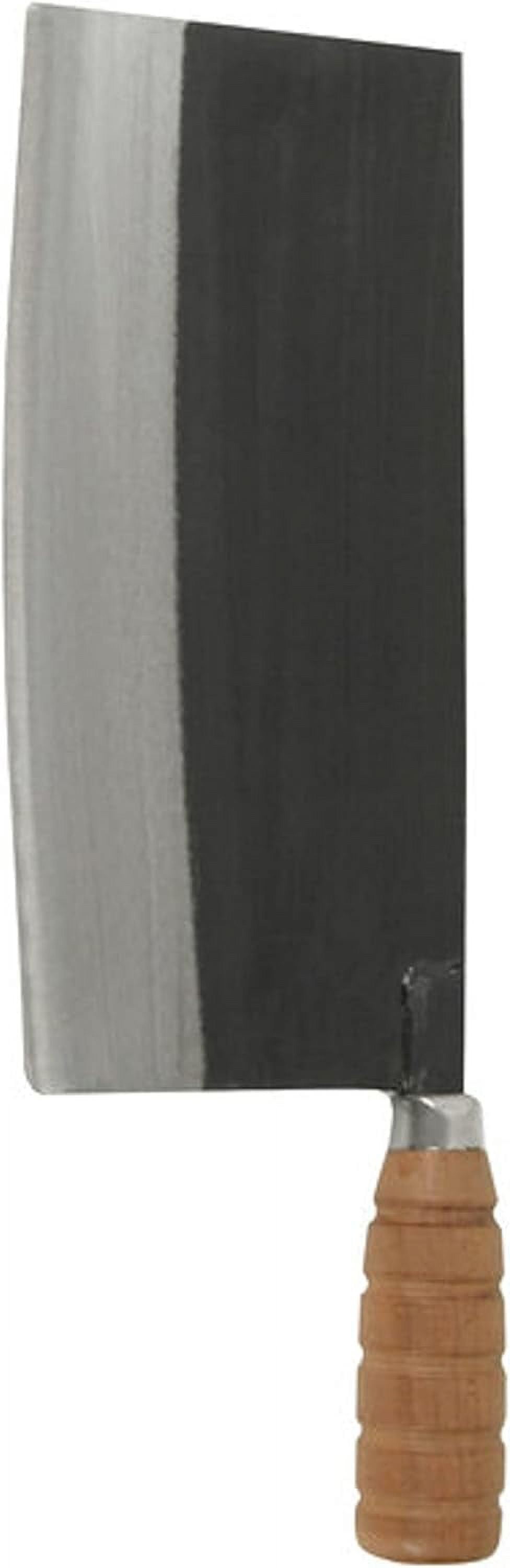 TrueCraftware- 7-3/4" Cast Iron Ping Knife/Cleaver with Wooden Handle ...