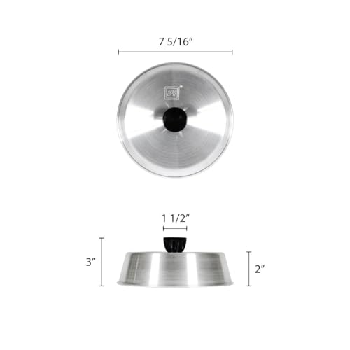 TrueCraftware- 7” Aluminum Grill Basting Cover with Black Plastic Knob ...