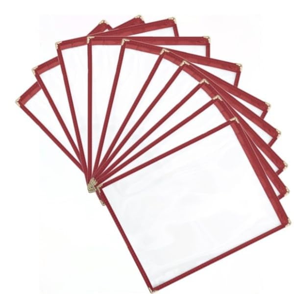 TrueCraftware- 8-1/2” x 11” Maroon Single Restaurant Menu Covers 1 Page ...