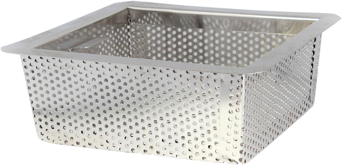 TrueCraftware- 8-1/2" x 8-1/2" x 3” Stainless Steel Floor Sink Basket ...