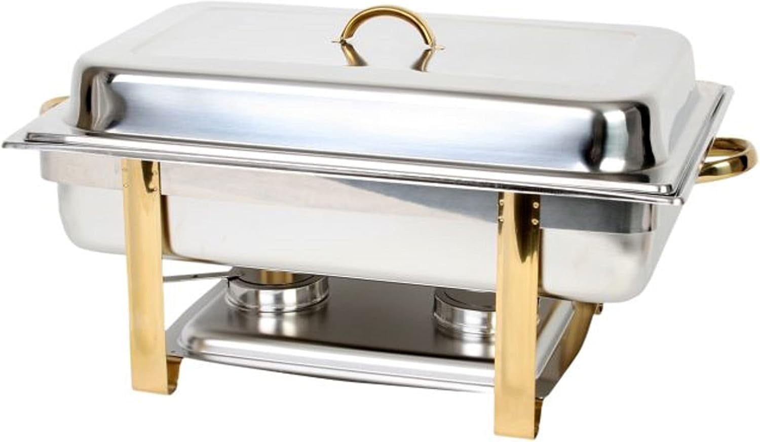 TrueCraftware- 8 Qt. Full Size Stainless Steel Oblong Chafing Dish Gold ...
