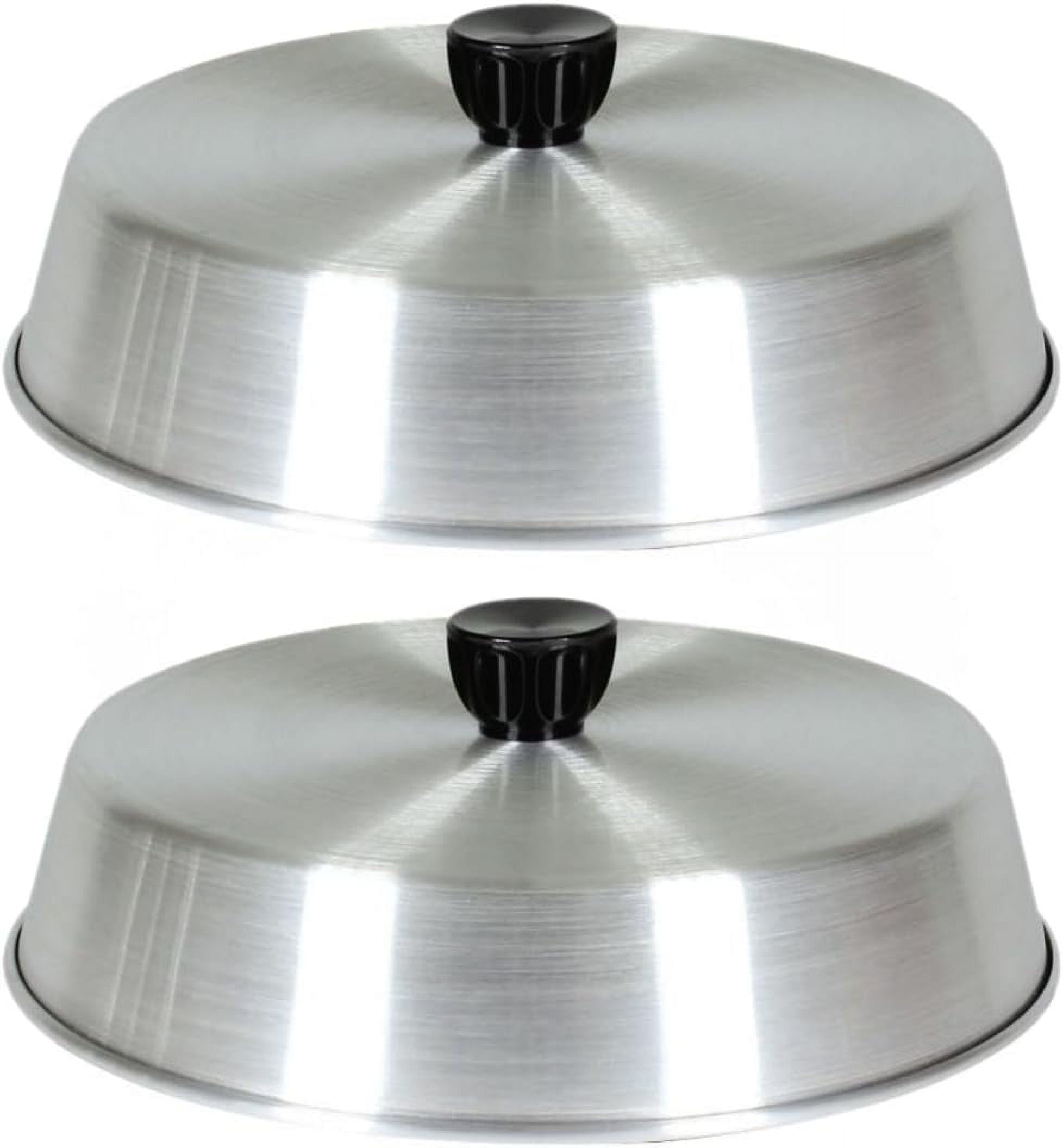 TrueCraftware- 9” Aluminum Grill Basting Cover with Black Plastic Knob ...