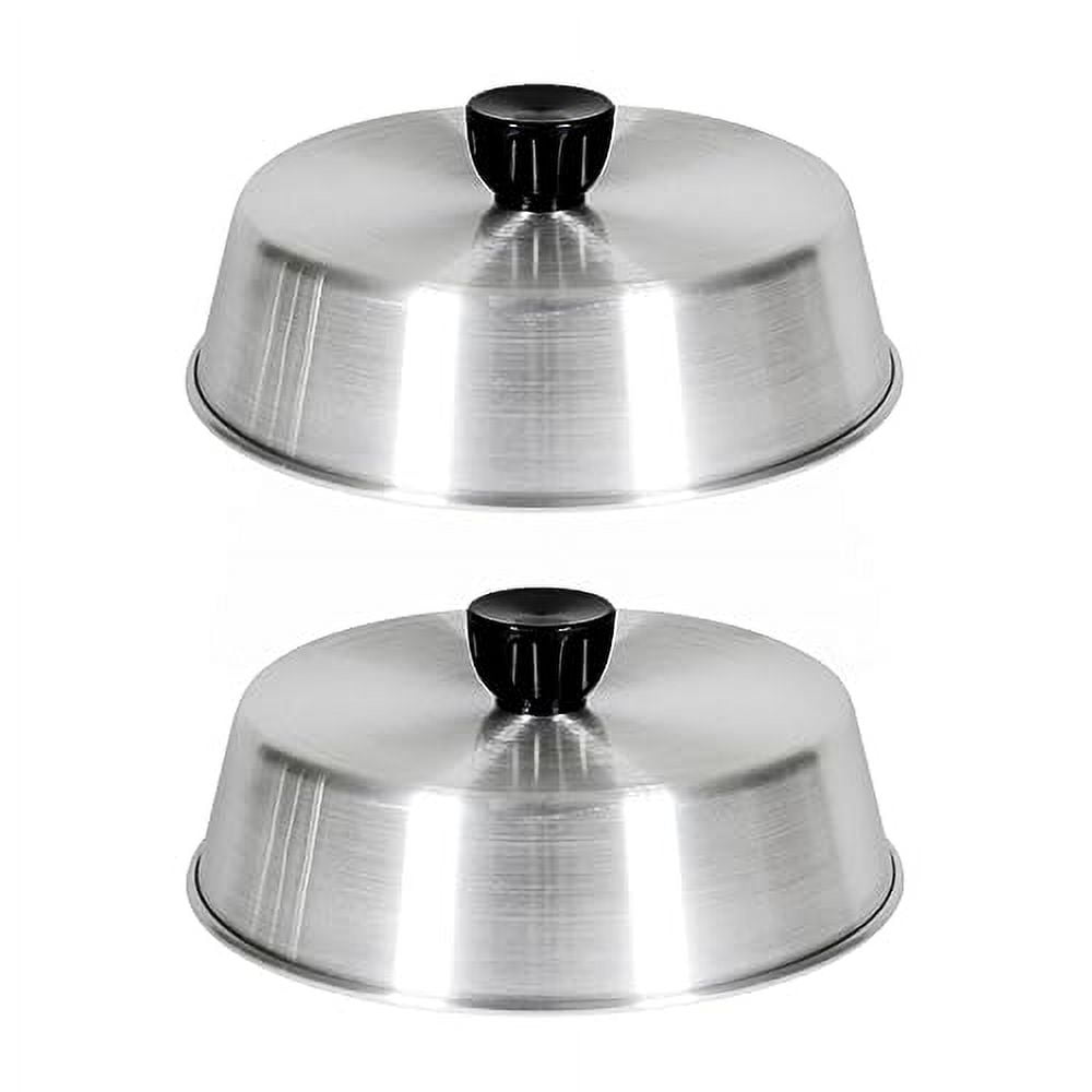 TrueCraftware- 9” Aluminum Grill Basting Cover with Black Plastic Knob ...