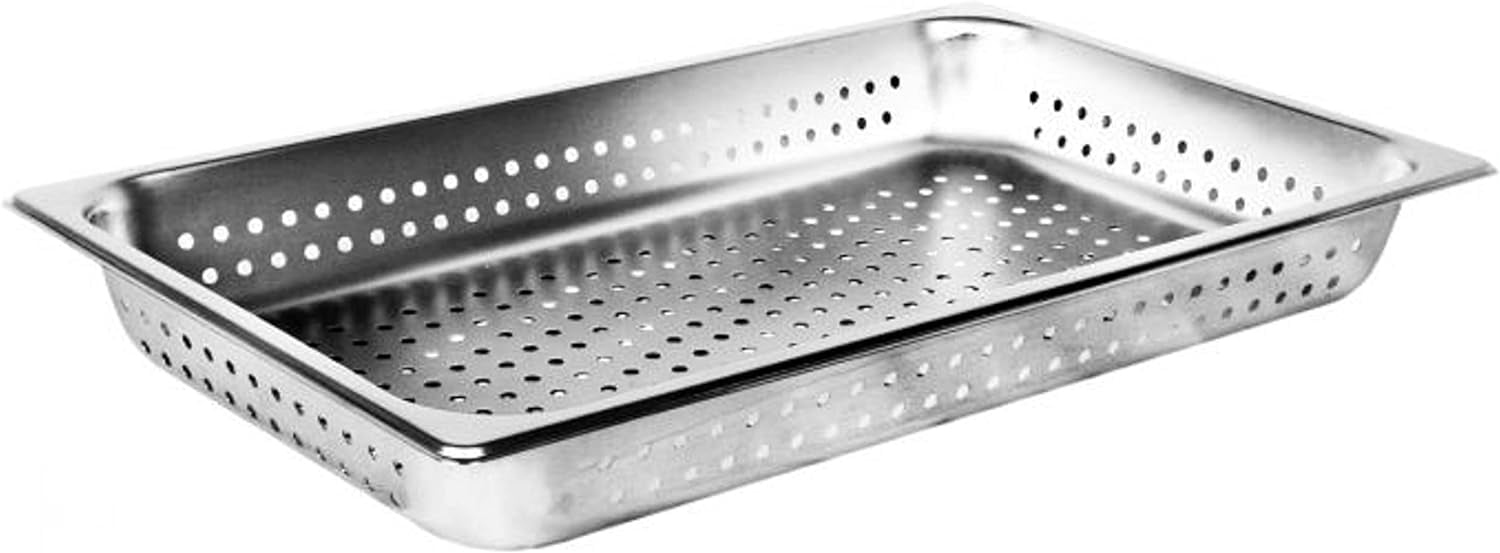 TrueCraftware -Full Size 2-1/2" Deep Perforated Stainless Steel Anti ...