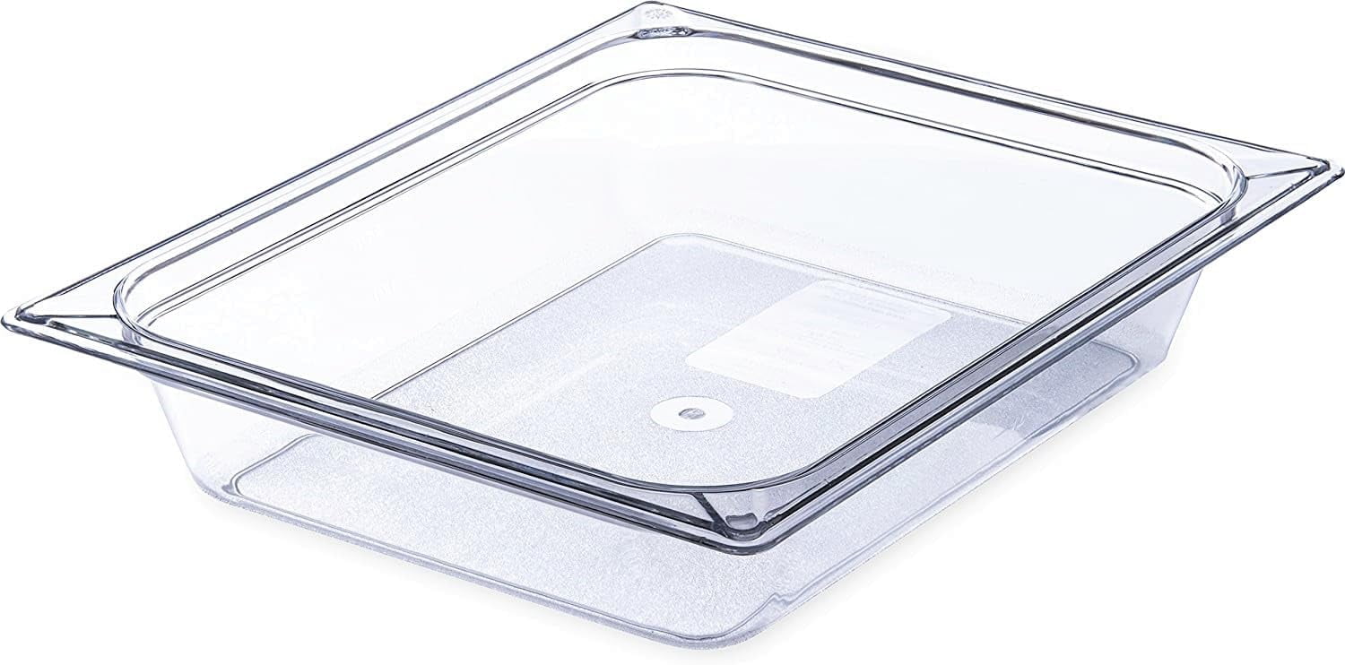 TrueCraftware- Half Size 2-1/2” Deep Food Pan Polycarbonate Clear Color ...