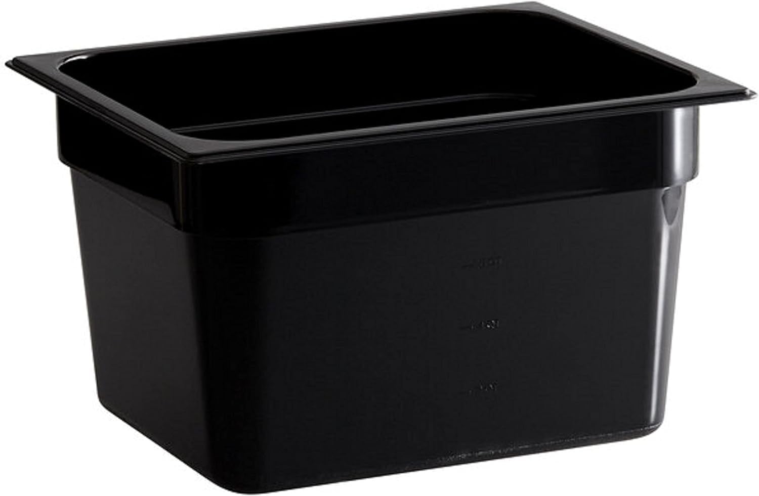 TrueCraftware- Half Size 8” Deep Food Pan Polycarbonate Black Color ...