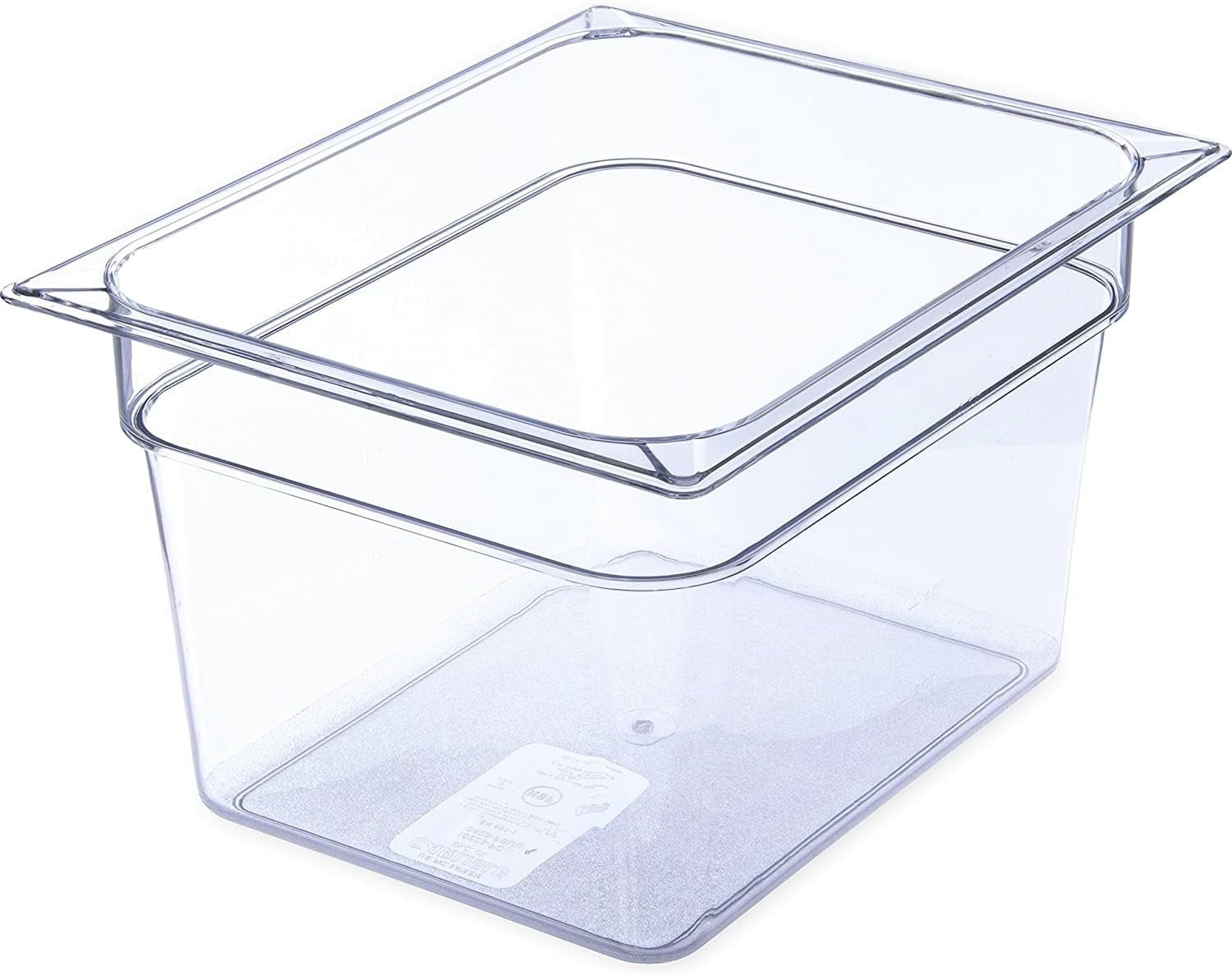 TrueCraftware- Half Size 8” Deep Food Pan Polycarbonate Clear Color ...