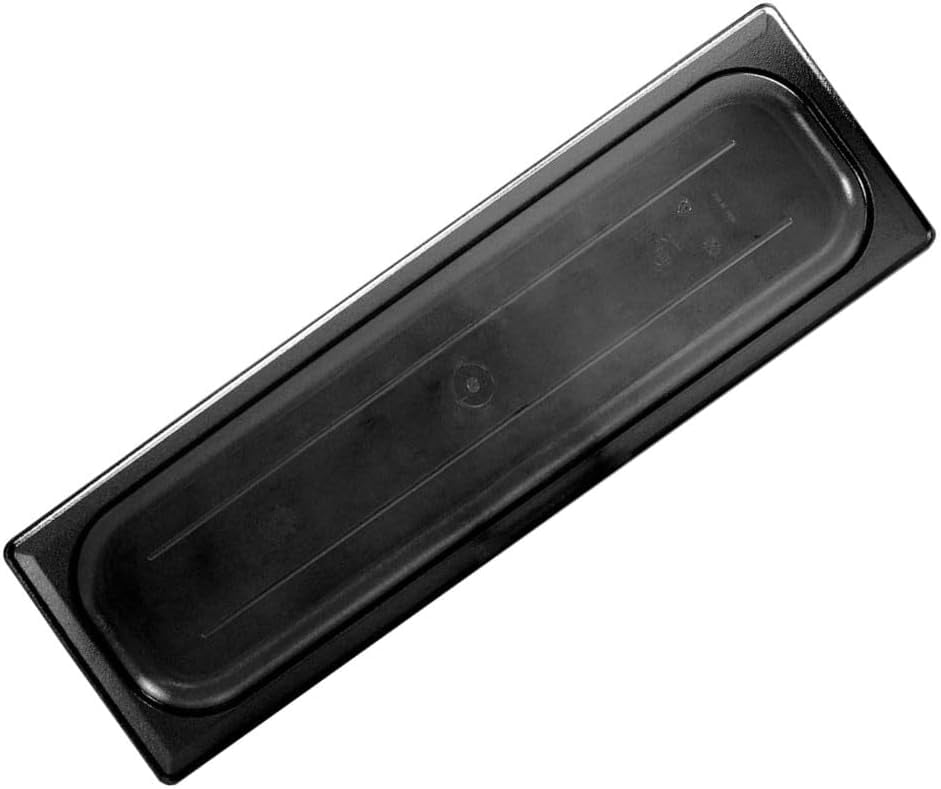 TrueCraftware- Half Size Long Solid Polycarbonate Food Pan Lid Black ...
