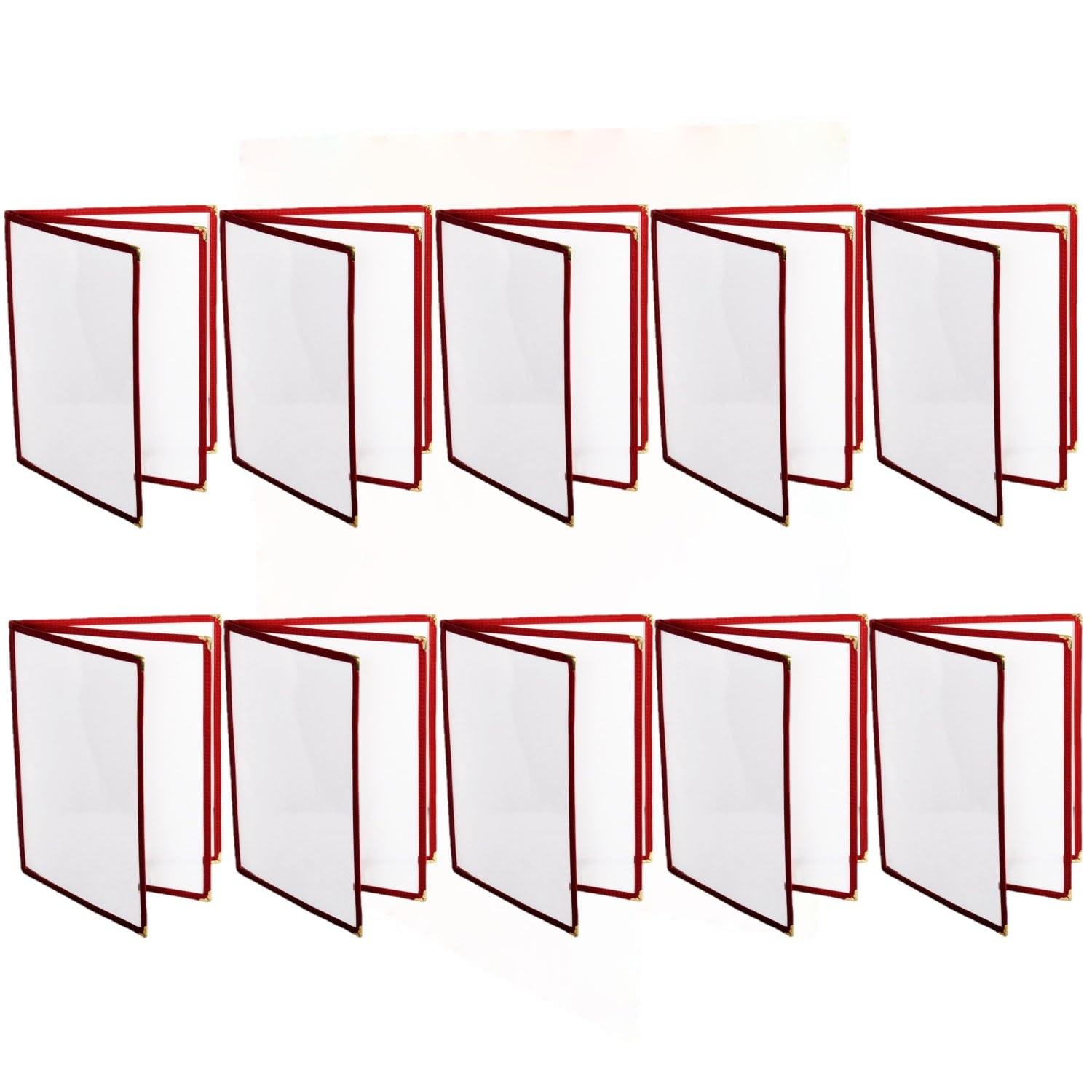 TrueCraftware -Set of 10 Maroon 8-1/2” x 11” Triple Page Book Fold ...