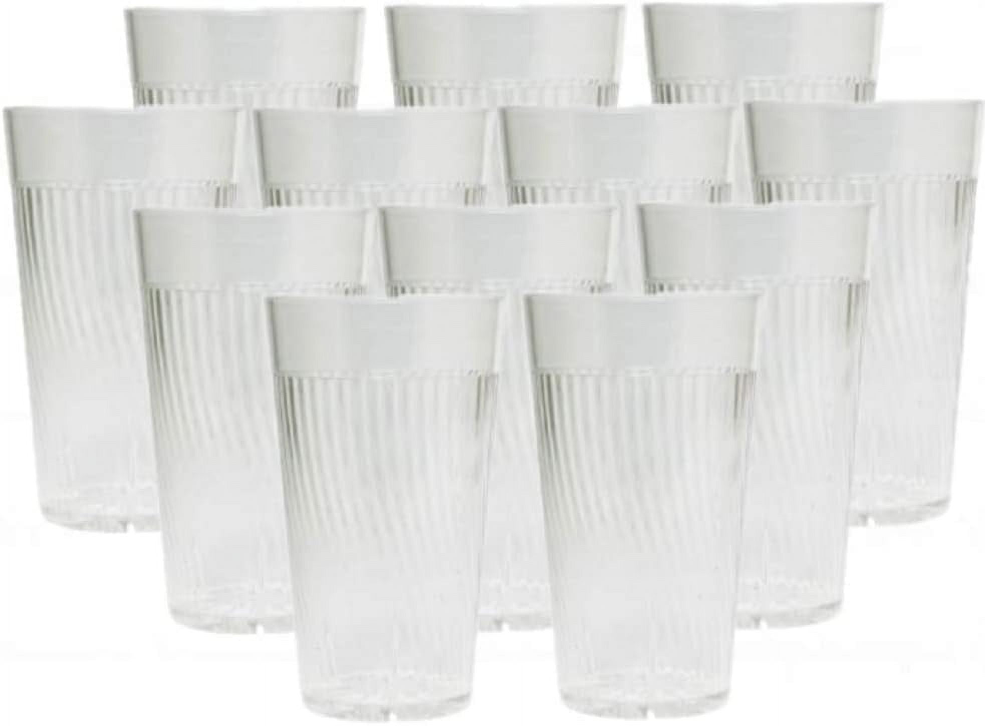 TrueCraftware Belize 8 oz Tumbler Cups, Clear Polycarbonate, Stackable ...