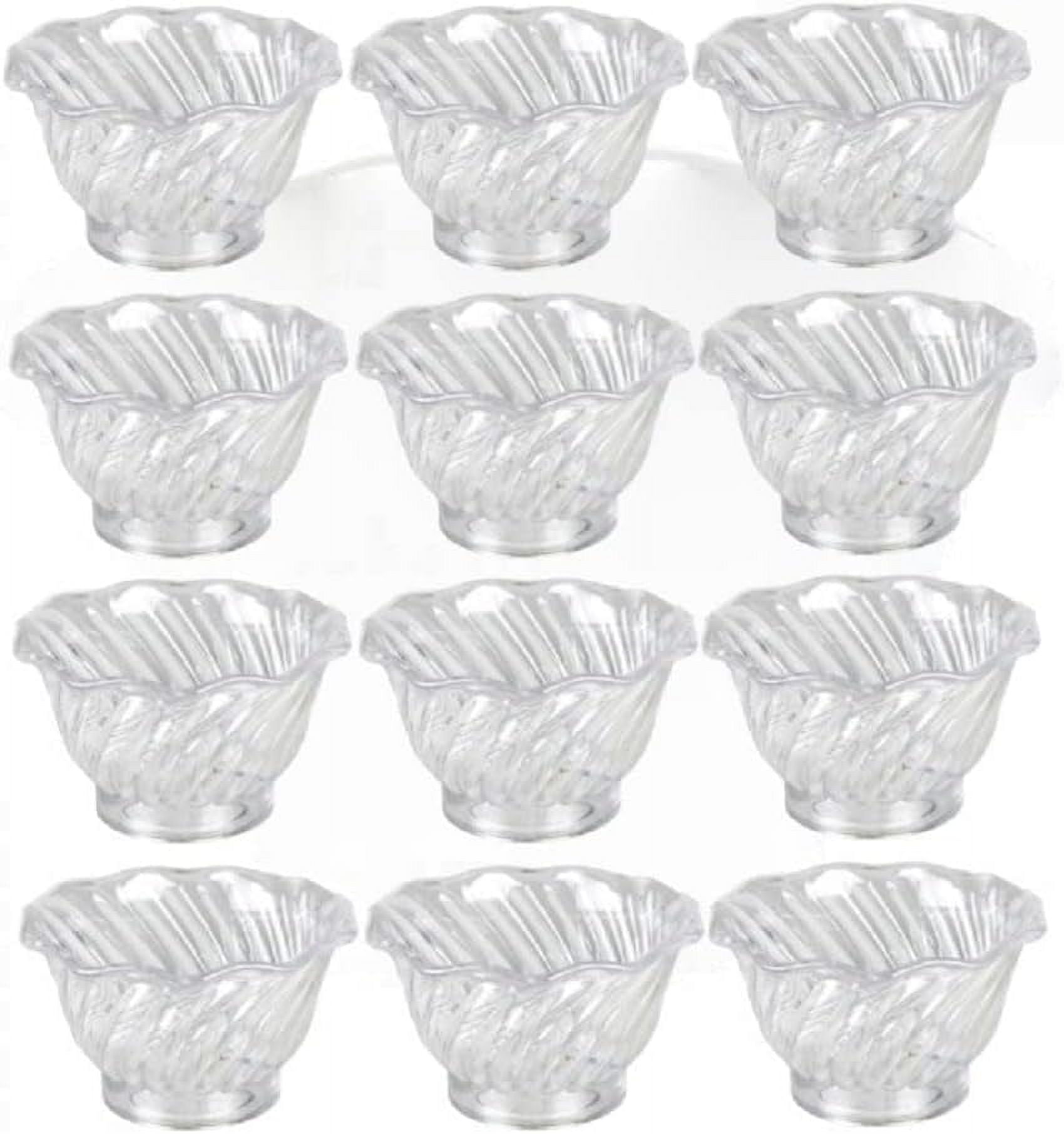 TrueCraftware- Set of 12 Dessert Dish Cups 5 oz. Clear Color- Small ...