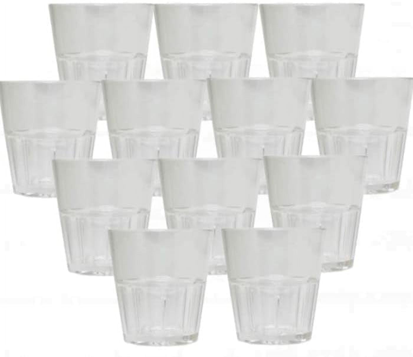 TrueCraftware- Set of 12 Diamond 8 oz. Rock Tumbler/Drinking Cups Clear ...