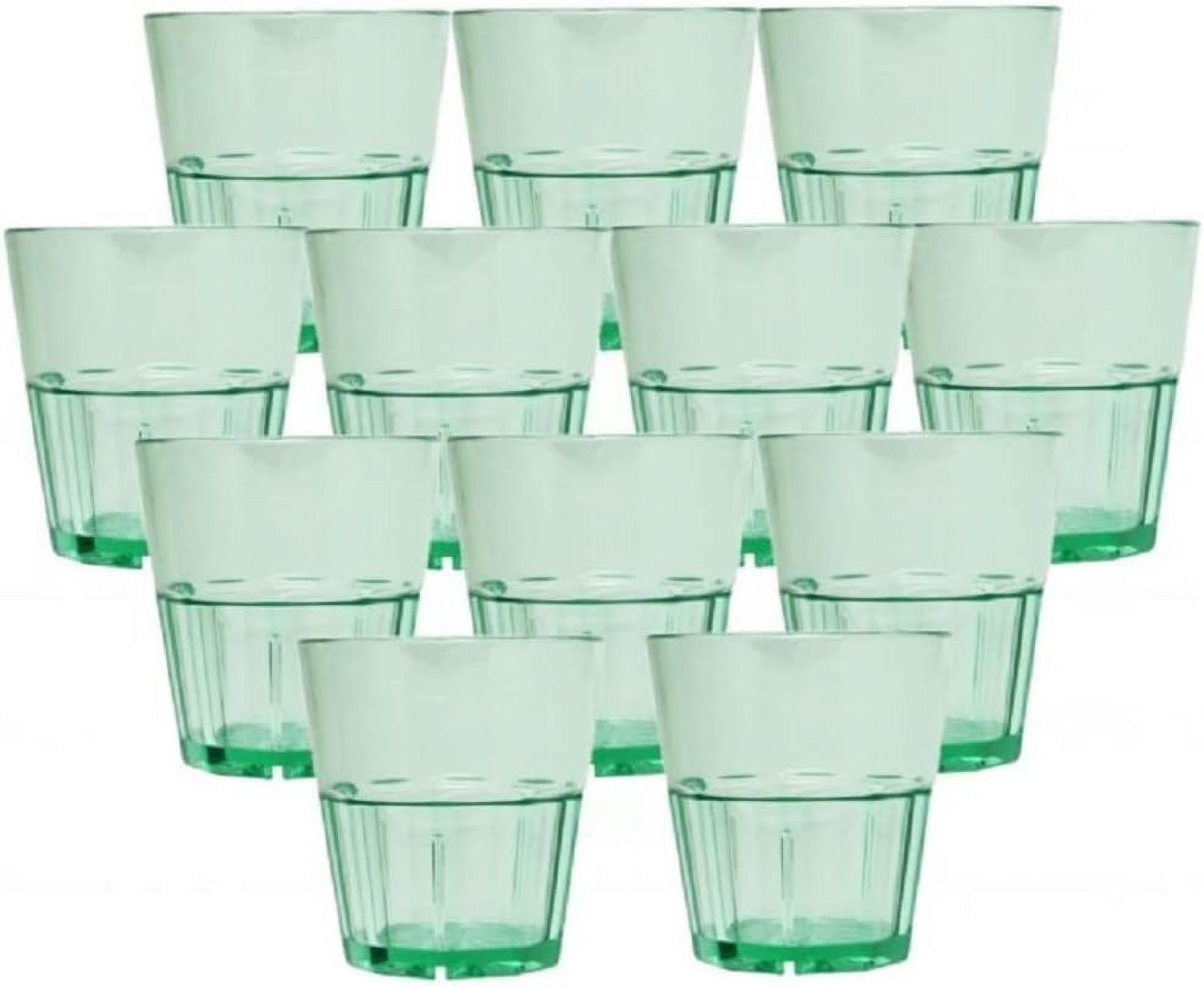 TrueCraftware- Set of 12 Diamond 8 oz. Rock Tumbler/Drinking Cups Green ...