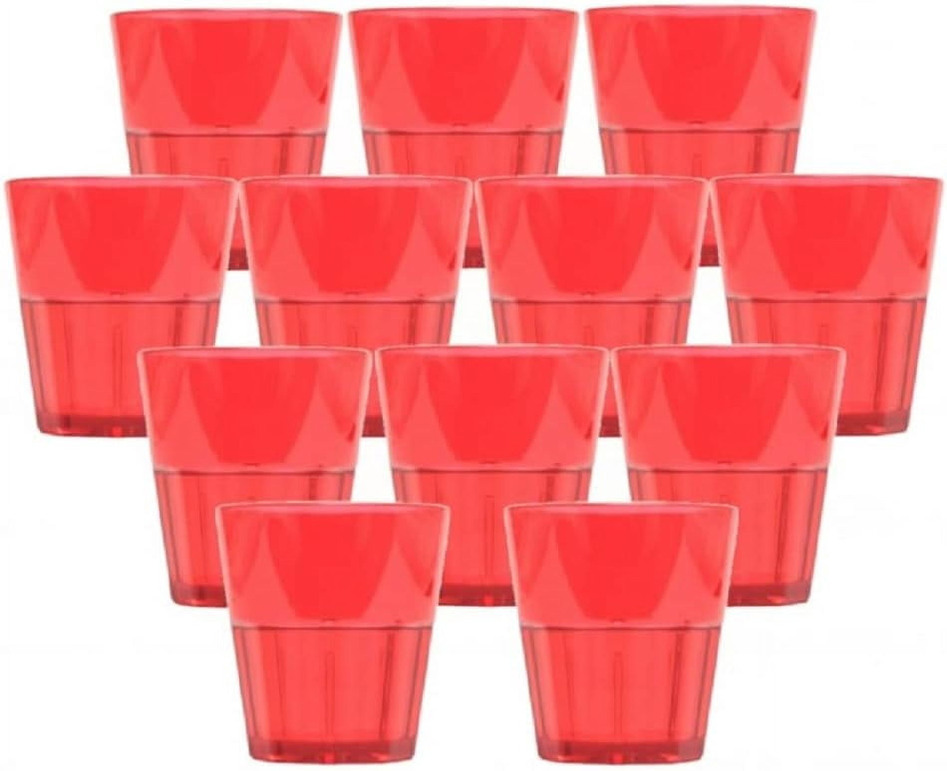 TrueCraftware- Set of 12 Diamond 8 oz. Rock Tumbler/Drinking Cups Red ...