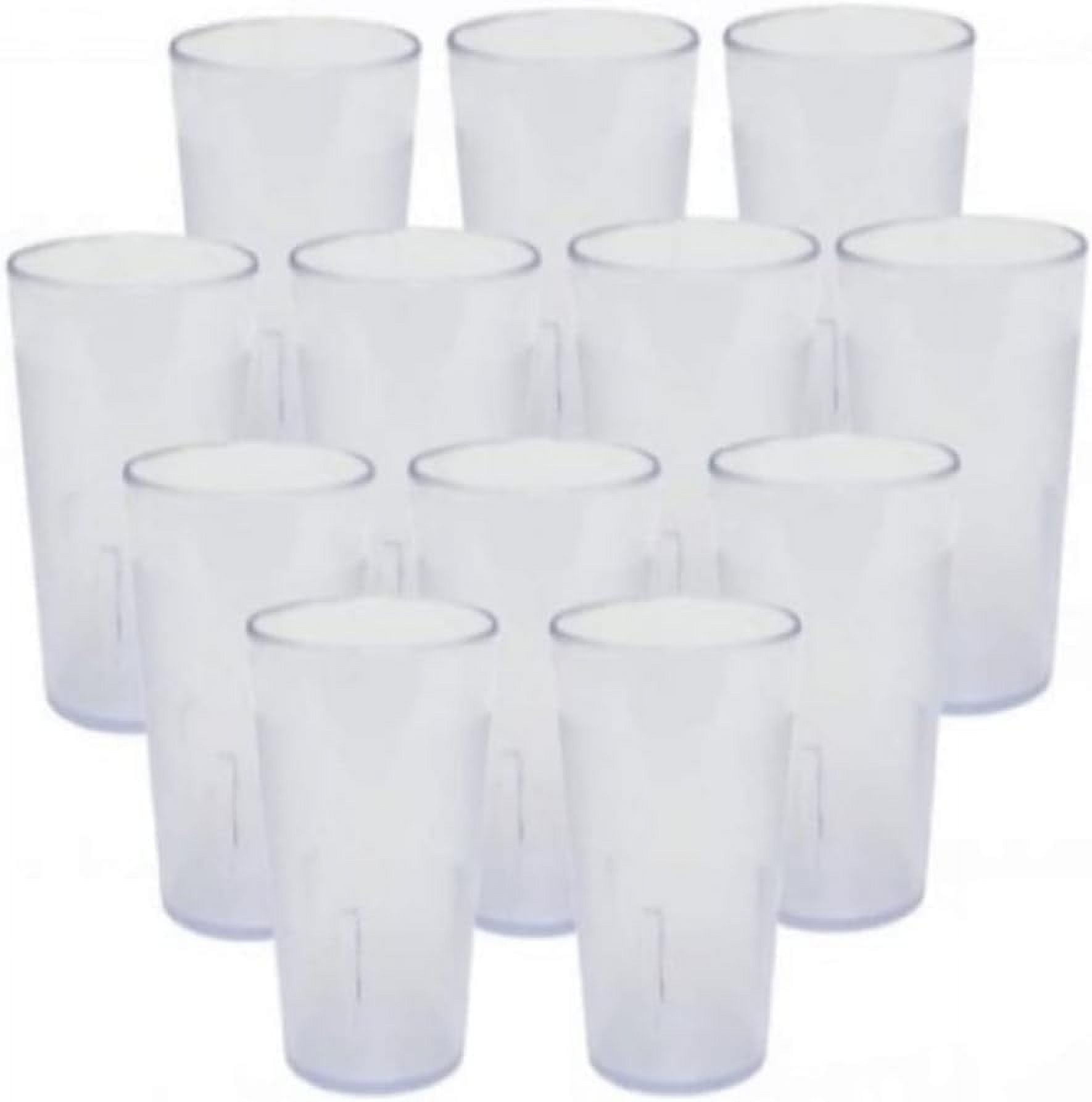 TrueCraftware- Set of 12 Pebbled Tumbler/Drinking Cups 20-Ounce Clear ...