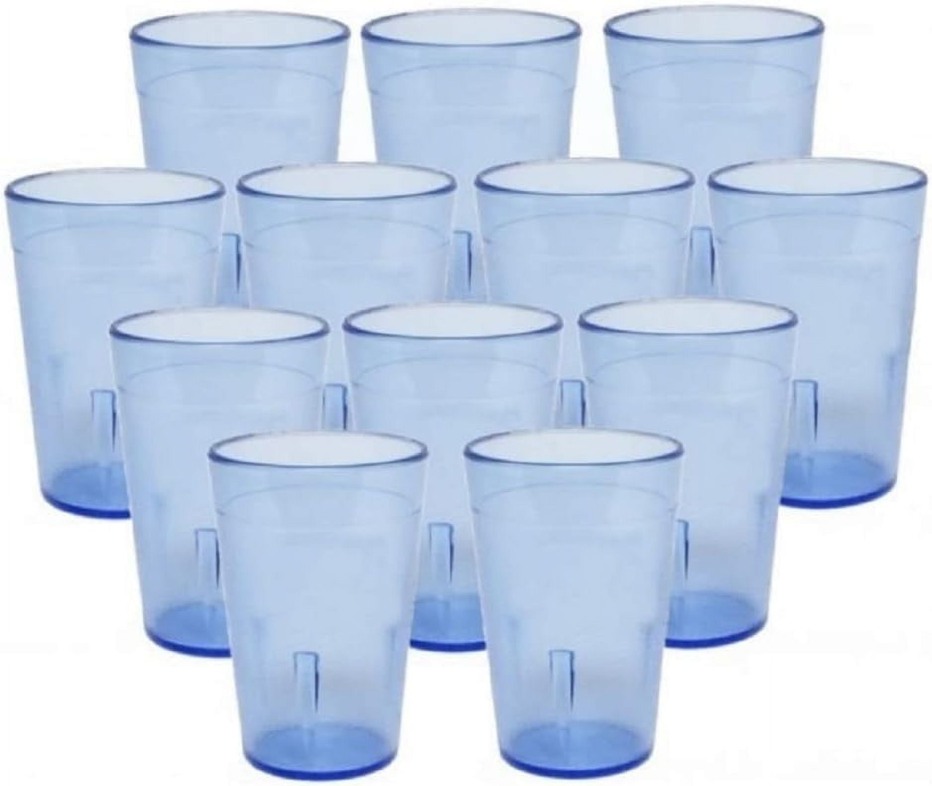 TrueCraftware- Set of 12 Pebbled Tumbler/Drinking Cups 9-1/2-Ounce Blue ...