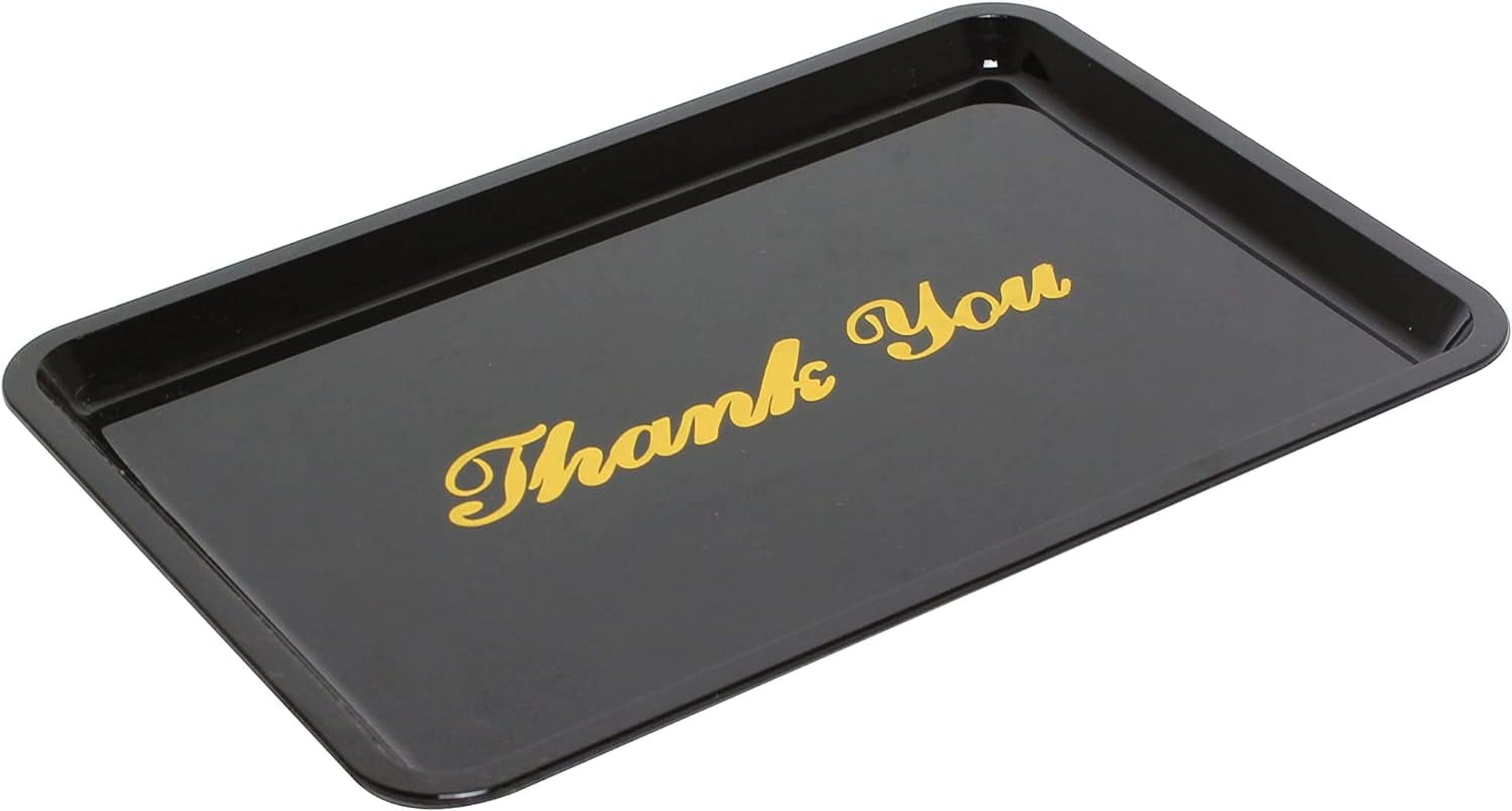 TrueCraftware-Set of 12 Plastic Tip Tray with Gold Thank You Imprint ...